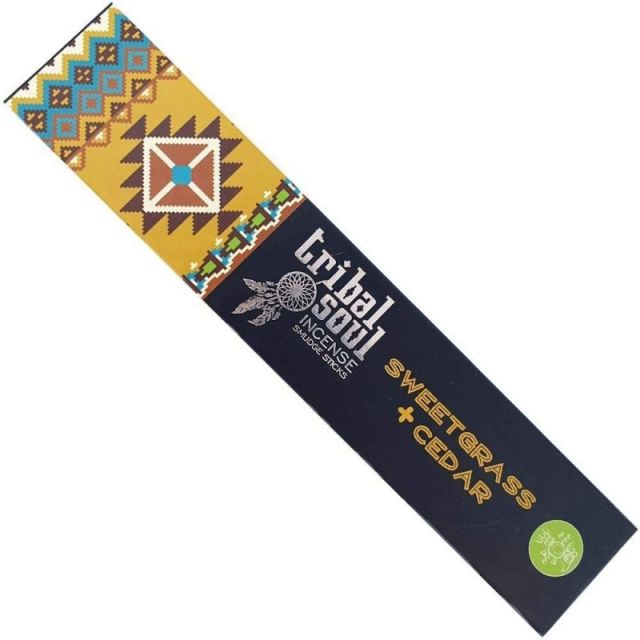 Sweetgrass & Cedar ~ Tribal Soul Incense Sticks – Crystal Blue